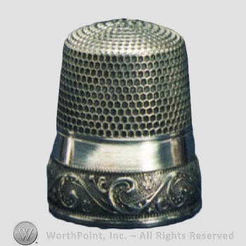 Mark with Sterling Silver thimble: Scroll, Star. | #888140