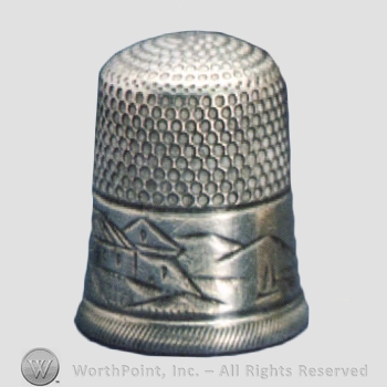 Mark with Sterling Silver thimble: Scenic, Crown. | #888226