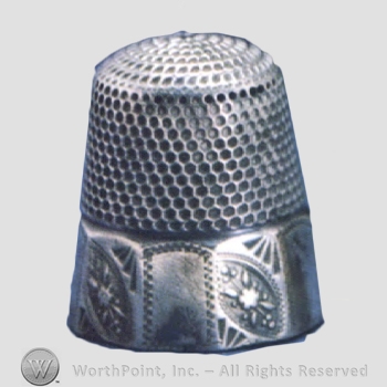 Mark with Sterling Silver thimble: Paneled, | #888229