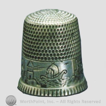 Mark with Sterling Silver thimble: Scenic, | #888268
