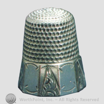 Mark with Sterling Silver thimble: Paneled, | #888277