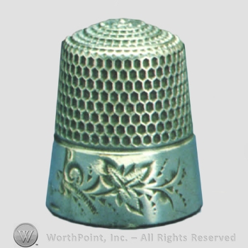 Mark with Sterling Silver thimble: Leaf, Star. | #888279