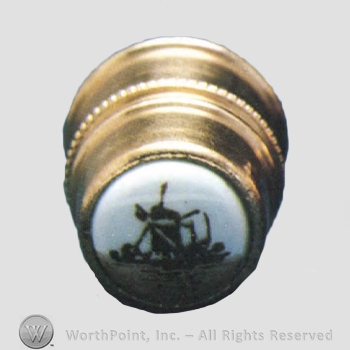 Mark with Brass thimble: With brown china cap. | #888349