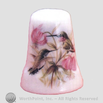 Mark with Bone China thimble: Hummingbird. | #888408