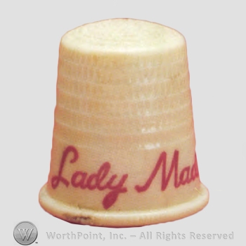 Mark with Plastic thimble: Advertising, Lady | #888522