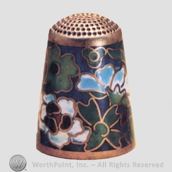 Mark with Metal thimble: Cloisonne, unmarked. | #888594