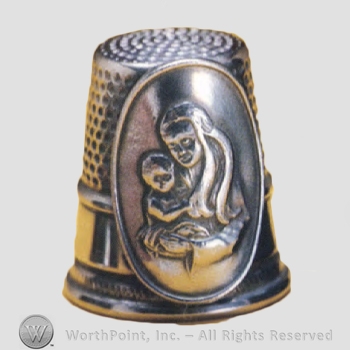 Mark with Metal thimble: Mother & Child shield. | #888625