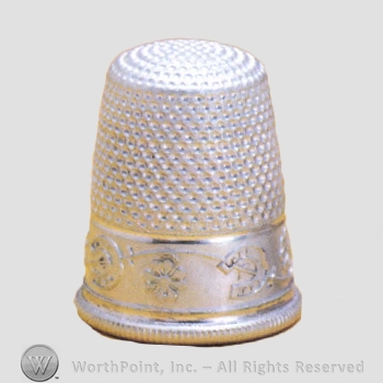 Mark with Aluminum thimble: Quilter's nest. | #888630