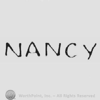 Mark with The word "NANCY". | #89048