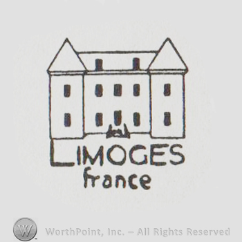 Mark with simple design of a castle over Limoges | #8905