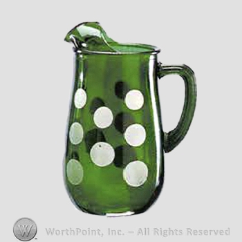 Mark with Glass Pattern: Forest Green; pitcher. | #892835
