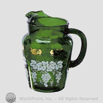 Mark with Glass Pattern: Forest Green; pitcher. | #892840