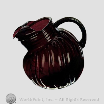 Mark with Glass Pattern: Royal Ruby; jug. | #893045
