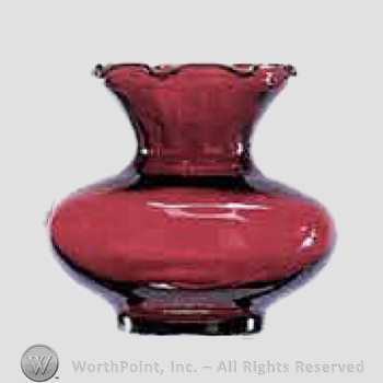 Mark with Glass Pattern: Royal Ruby; vase. | #893056