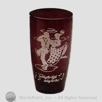Mark with Glass Pattern: Royal Ruby; tumbler. | #893096