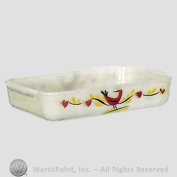 Mark with Glass Pattern: Red; baking pan. | #893688