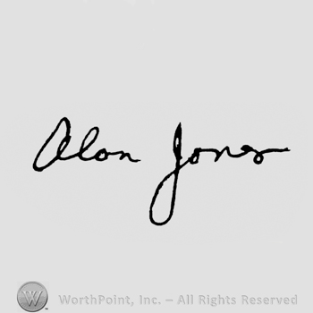 Mark with handwriting ALAN JONES | #8944