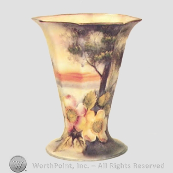 Mark with Noritake pattern on vase. | #894865