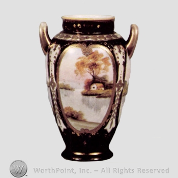 Mark with Noritake pattern on vase. | #894877