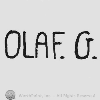 Mark with Capital writing Olaf G | #89548