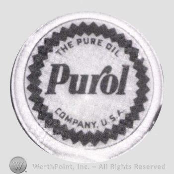 Mark with A circle and the text "THE PURE OIL | #895861