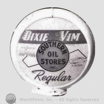 Mark with A circle, the text "DIXIE VIM Regular" | #895963