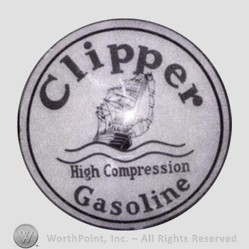 Mark with A circle, the text "Clipper Gasoline | #896049