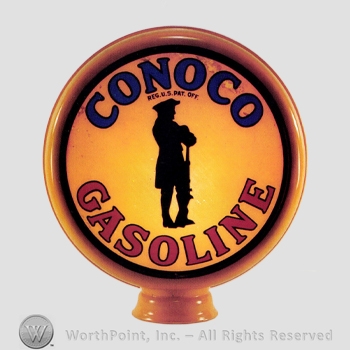 Mark with A man and the text "CONOCO GASOLINE". | #896558