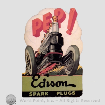 Mark with The text "PEP! Edison SPARK PLUGS" and | #896703