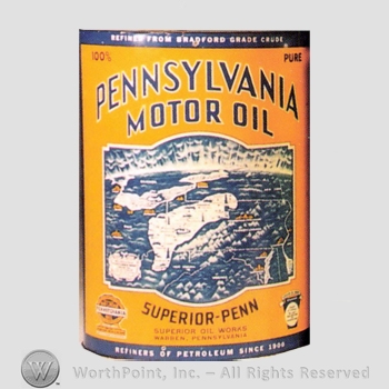 Mark with A box, the text "PENNSYLVANIA MOTOR OIL | #897473