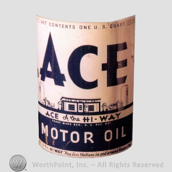 Mark with A box, the text "ACE MOTOR OIL" and | #897551