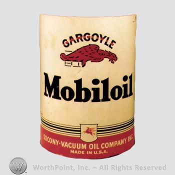 Mark with A box, the text "GARGOYLE Mobiloil" and | #897858