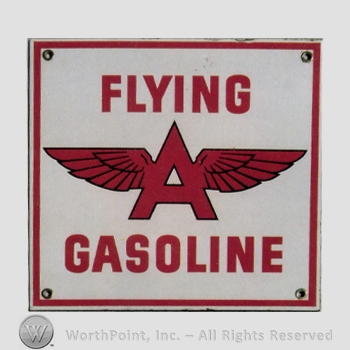 Mark with A square, the text "FLYING GASOLINE", | #898031