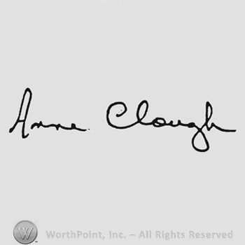 Mark with Signature: Anne Clough. | #89859