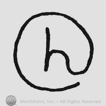 Mark with Handwriting H inside a circle | #89933