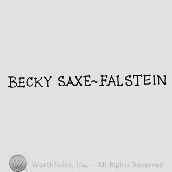 Mark with The text "BECKY SAXE-FALSTEIN". | #90006
