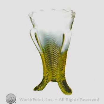 Mark with Glass Pattern: Daisy and Drape; vase. | #901102