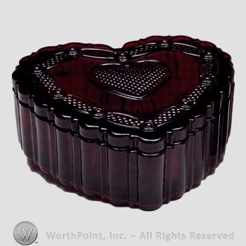 Mark with Glass Pattern: Cape Cod; heart trinket | #901686