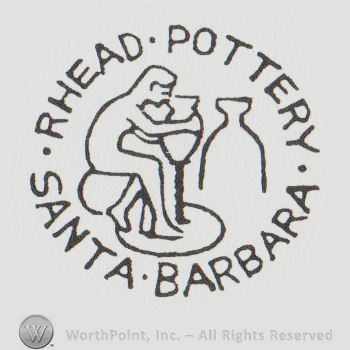 Mark with The text "Rhead Pottery Santa Barbara", | #9032