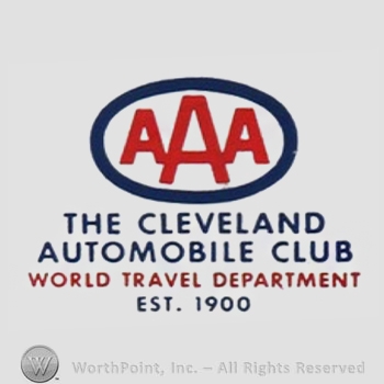 Mark with The text "AAA THE CLEVELAND AUTOMOBILE | #906357