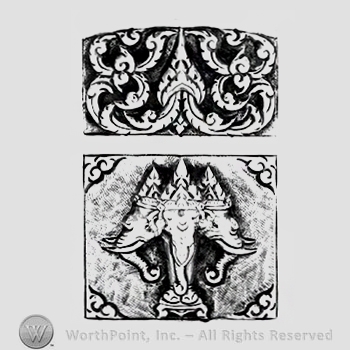 Mark with Three crowned elephants and a stylized | #906407