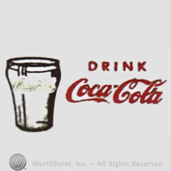 Mark with A glass and the text "DRINK Coca-Cola". | #906649