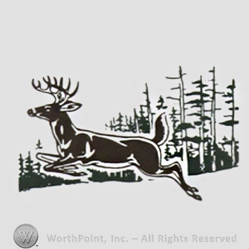 Mark with A running deer and trees. | #906698