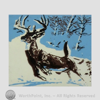 Mark with A deer and trees. | #906702