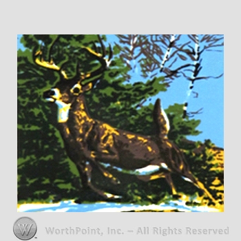 Mark with A deer and trees. | #906703