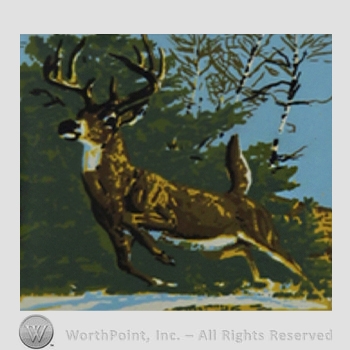 Mark with A deer and trees. | #906706