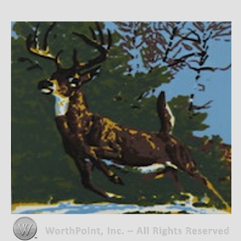 Mark with A deer and trees. | #906710