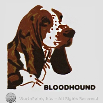 Mark with A dog and the word "BLOODHOUND". | #906768