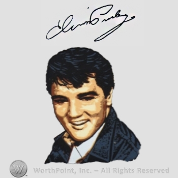 Mark with Elvis Presley's profile and a | #906779