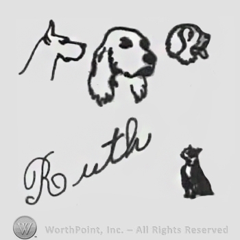 Mark with The word "ruth" and dogs. | #906814